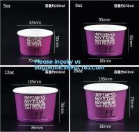 China Custom Logo Double PE Coated Ice Cream Paper Cup with Lid 3oz to 32oz for sale