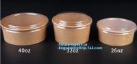 China Wholesale 4oz to 32oz Disposable Paper Ice Cream Cups Salad Bowls Food Grade PE Coated for sale