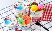 China Custom Logo Disposable Ice Cream Paper Cups 3oz to 32oz with Dome Lids Food Grade for sale