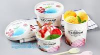 China Disposable Paper Ice Cream Cups 3oz to 32oz Custom Logo Food Grade Biodegradable for sale