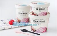 China Disposable Paper Ice Cream Cups 3oz to 32oz Custom Logo Food Grade Biodegradable for sale