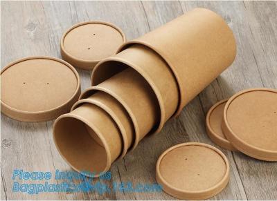 China Disposable Double Wall Kraft Paper Soup Cup 8oz to 32oz with Lid for Hot Coffee Takeaway for sale