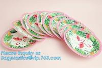 China 6 Inch Custom Printed Happy Birthday Disposable Paper Plates 100% Biodegradable Compostable 250gsm for sale