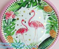 China 6 Inch Custom Printed Happy Birthday Disposable Paper Plates 100% Biodegradable Compostable 250gsm for sale