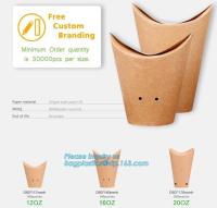 China Custom Printed French Fries Crepe Holder Paper Cones 8oz 12oz Food Packaging for sale