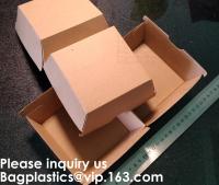 China Kraft Paper Burger Box Corrugated Hamburger Box 8oz 12oz 16oz 26oz 32oz Food Packaging for sale