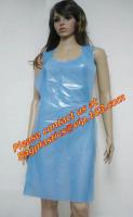 China Disposable HDPE Plastic Apron 70x120cm Embossed Smooth Food Grade Kitchen Apron for sale