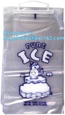 China Clear Plastic Ice Cube Bags 192 Count Drawstring Freezer Bags 2.25 Mil LDPE for sale