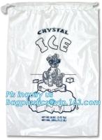 China Biodegradable Compostable Ice Bag 20lb Drawstring Insulated Cooler Carry Bag for Ice Cream Juice Tea for sale