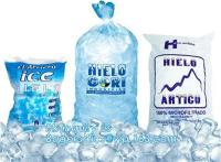 China Compostable Custom Drawstring Ice Bags 20 lb Food Grade LDPE Plastic on Roll for Industrial Use for sale