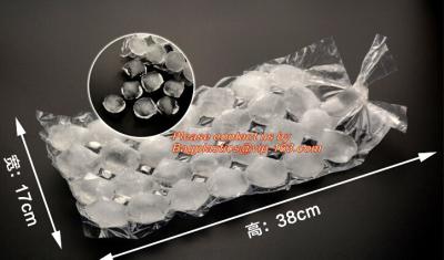 China Laminated Plastic Ice Cube Freezer Bags 192 Count Self Sealing Valve 2.25 Mil Thick for sale