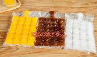 China Food Grade LDPE Disposable Ice Cube Bag 192 Cubes Self-Seal for Freezer Storage for sale
