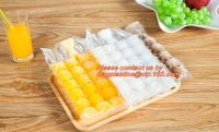 China Food Grade LDPE Disposable Ice Cube Bag 192 Cubes Self-Seal for Freezer Storage for sale