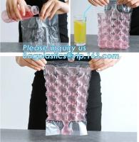 China Disposable PE Ice Cube Bag 192 Cubes Easy Take Out Drawstring Closure 2.25 Mil Thick for sale