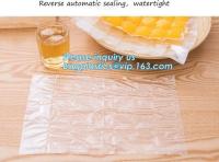 China Disposable PE Ice Cube Bag 192 Cubes Easy Take Out Drawstring Closure 2.25 Mil Thick for sale