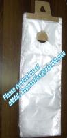 China Disposable Clear Newspaper Bags with Cardboard Header HDPE LDPE 0.01mm Thickness for sale