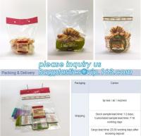 China Customizable Wicket Food Bag 200mm x 580mm PE Plastic Reusable Transparent Packaging for sale