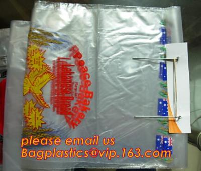 China Custom Printed Clear Plastic Wicket Bread Packaging Bags 50-180 Micron PE Bakery Bags for sale