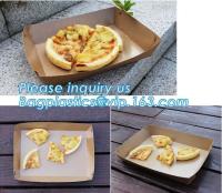 China Custom Printed Kraft Paper Pizza Box 8 Inch Food Grade Eco Friendly Disposable Lunch Box for sale