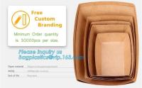China Custom Kraft Paper Takeaway Salad Lunch Box Disposable Food Container 200gsm for sale