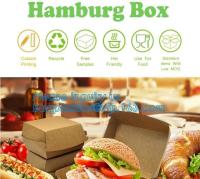 China Food Grade Kraft Corrugated Folding Lunch Box for Takeaway Fast Food Packaging 10pcs for sale