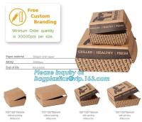 China Biodegradable Kraft Paper Food Box Disposable Lunch Box for Takeout 350gsm for sale