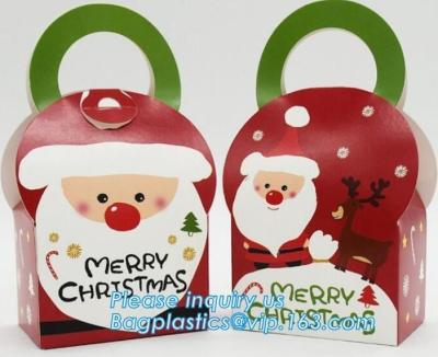China Custom Printed Cardboard Cupcake Box with Handle Kraft Paper Cake Packaging 10pcs for sale