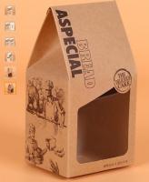 China Custom Printed Food Grade Kraft Paper Cake Box with Handles 300gsm Square Packaging for sale