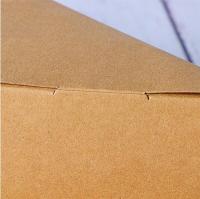 China Kraft Triple Sandwich Wedge Box with Window Recyclable Paper Lunch Container 200gsm for sale
