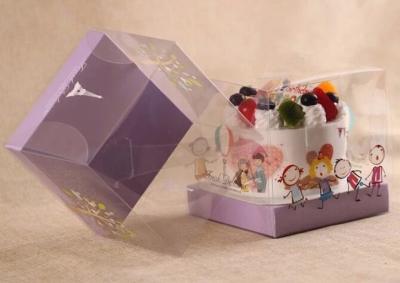 China Tall Clear PET Cake Box 12 Inch Environmental Decorative Transparent Plastic Packaging for sale