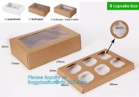 China Pink PET Custom Cake Box with Clear Window Foldable Cupcake Paper Box 12 Count for sale
