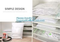 China Vacuum Storage Hanging Bag 80x60cm Space Saving Clothes Storage Cube Flat Bag for sale