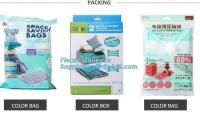 China Vacuum Storage Bag Set for Clothes and Travel 80x60cm Space Saving PA PE for sale