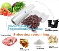 China Embossed Vacuum Sealer Bags Rolls 23x21cm 7c Thickness PE PA Food Storage Pouches for sale