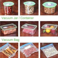 China Food Grade Vacuum Storage Bags 23x21cm 30x28cm PE PA Textured Channel Pouch for sale