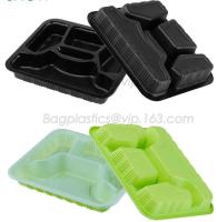 China Disposable corn starch plates biodegradable corn starch food container, Disposable PLA Serving Divided Lunch Tray for sale