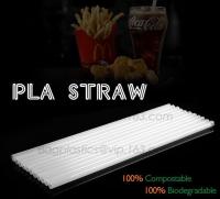 China Corn starch 100% biodegradable PLA drinking straw, PLA straw for cold drink plastic cup, 100% compostable flexible straw for sale