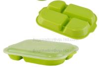 China Biodegradable Corn Starch 5 Compartment Divided Lunch Plate Hospital Food Tray 8 Inch 21cm for sale