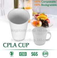 China CPLA Reusable Cup with Lid Injection Molded Biodegradable Hot Beverage Cup 12 oz for sale