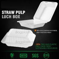 China Biodegradable Corn Starch Lunch Box 7 inch 9 inch Disposable Clear PLA Tote for Restaurant for sale