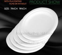 China Biodegradable Round Dinner Plate 7 9 Inch Eco Friendly Compostable Sugarcane Plates for sale