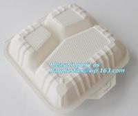 China 100% Biodegradable sugarcane pulp Lunch disposable Box bagasse food container disposable clamshell lunch box bagease pac for sale