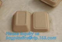 China Biodegradable Sugarcane Food Container 6 inch 450ml To Go Burger Box Eco Friendly Corn Starch for sale