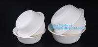 China Biodegradable Sugarcane Bagasse Bowl 7 inch 9 inch Food Grade Disposable Compostable Bowl with Lid for sale