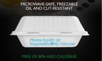 China Eco Friendly Biodegradable Corn Starch Lunch Box 3 Compartment 1000ml Disposable Food Container for sale
