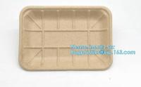 China Biodegradable & Compostable 8 inchSquare sugarcane trays,sugarcane pulp compostable serving tray,lunch tray bagasse suga for sale