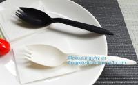 China Disposable Biodegradable CPLA Cutlery Set Fork Knife Spoon 100% Compostable Corn Starch Eco Friendly Tableware 145mm 158mm 190mm for sale