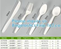 China Wholesale Biodegradable CPLA Cutlery Set 6 Inch Eco Friendly Corn Starch Fork Knife Spoon for sale