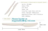 China Biodegradable CPLA Cutlery Set 6 Inch Knife Fork Spoon Compostable Tableware Eco Friendly Disposable Utensils for sale