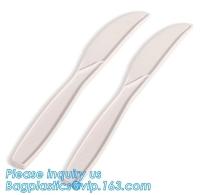China Biodegradable CPLA Cutlery Set 6 Inch Knife Fork Spoon Compostable Tableware Eco Friendly Disposable Utensils for sale